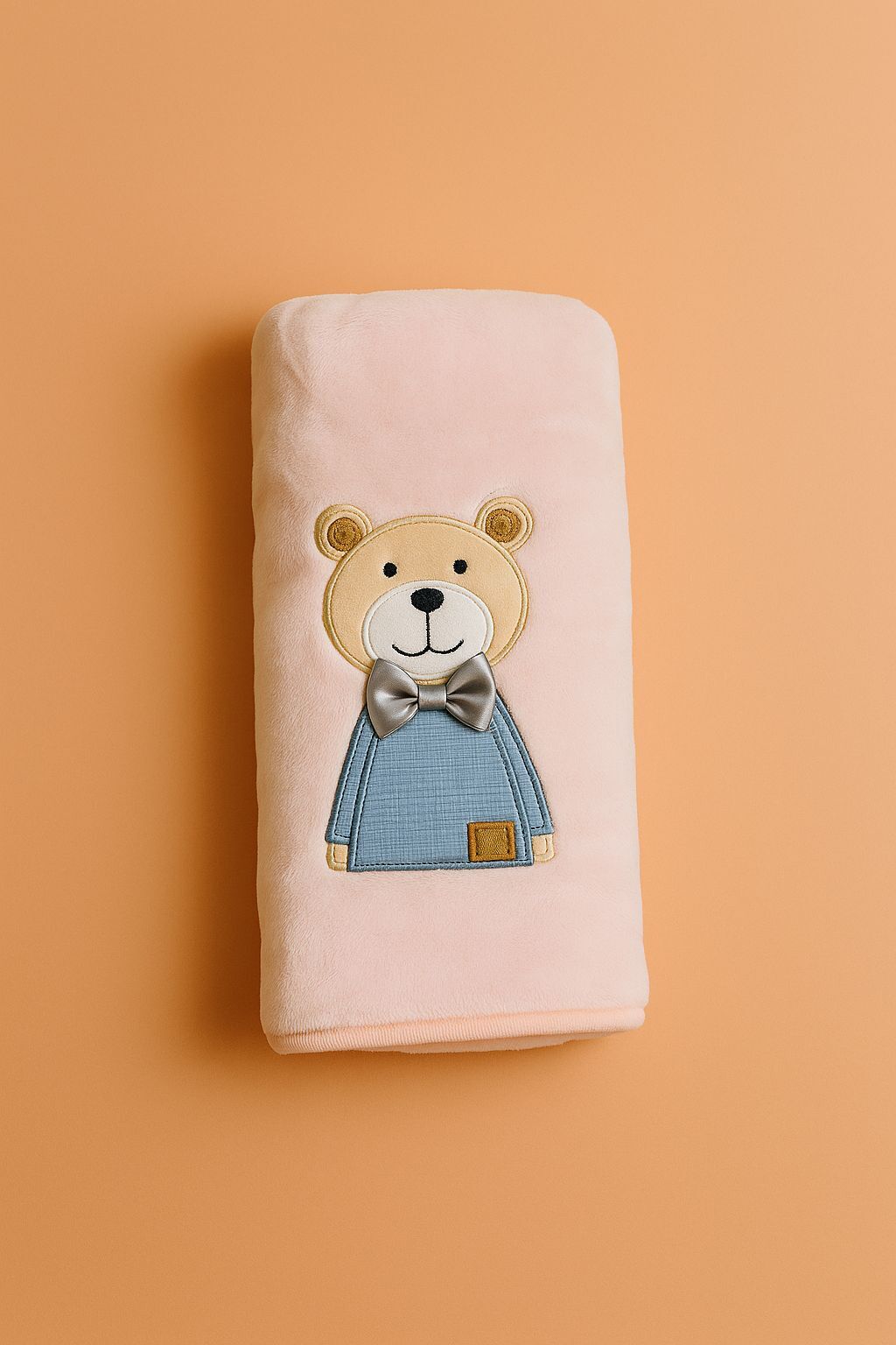 Premium Microfiber Baby Bath Towel (120×60 cm) – Snuggle Bear