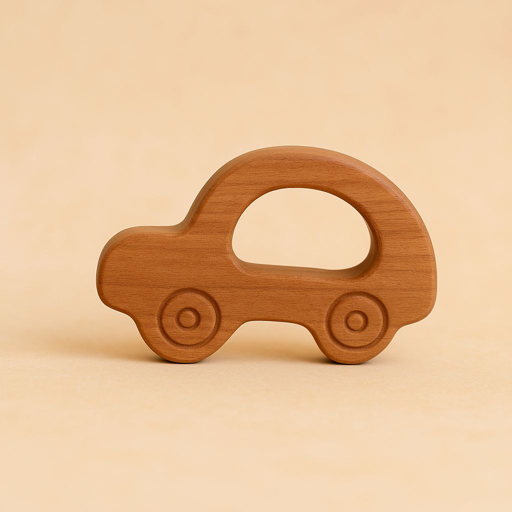 ZoomCar Neem Teether – Eco-Friendly Wooden Car Teether for Baby ...