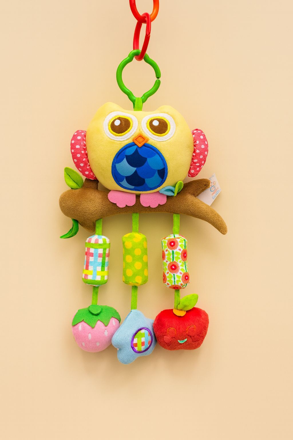 Whimsy Owl Multi-Sensory Activity Teething Toy & Rattle
