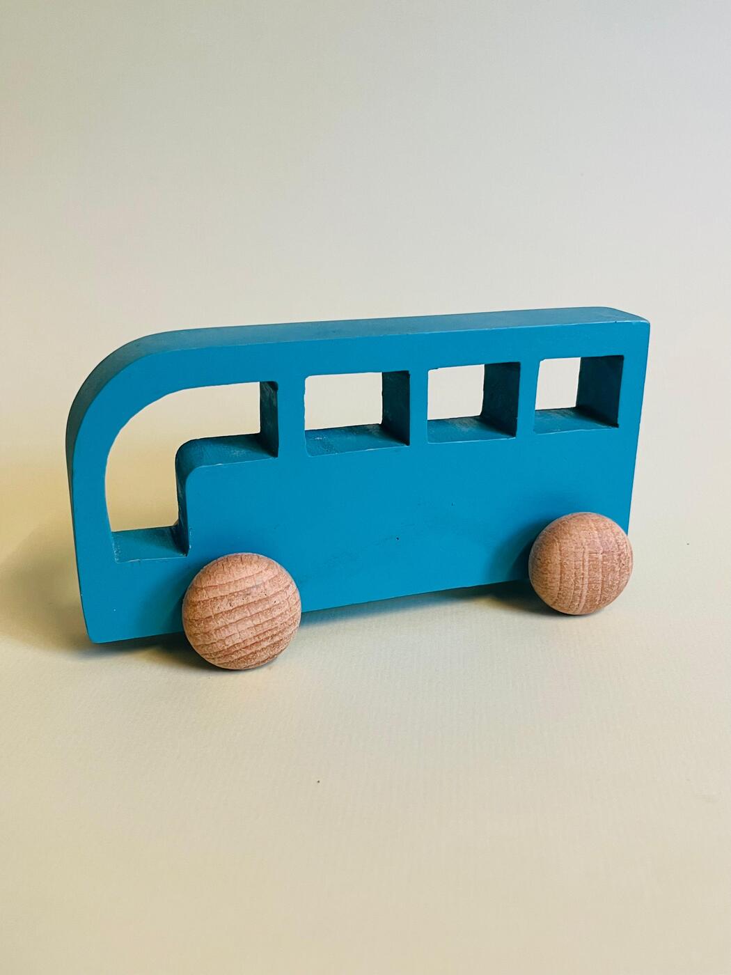 Wooden Push Toy Bus for Babies | Safe, Handcrafted, & Fun Developmental Toy