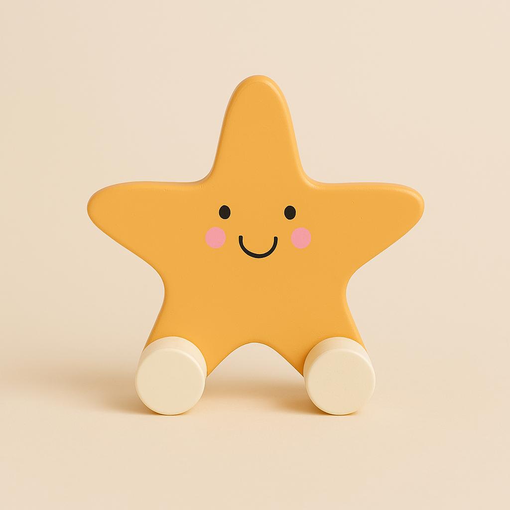 Smiley Star Wheels – Eco-Friendly Wooden Toy for Kids | Boosts Motor ...